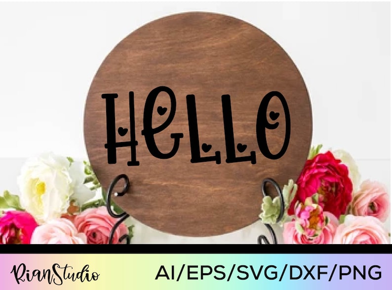 Hello Svg Door Mat Svg Hello Svg Bundle Hello Flourish - Etsy