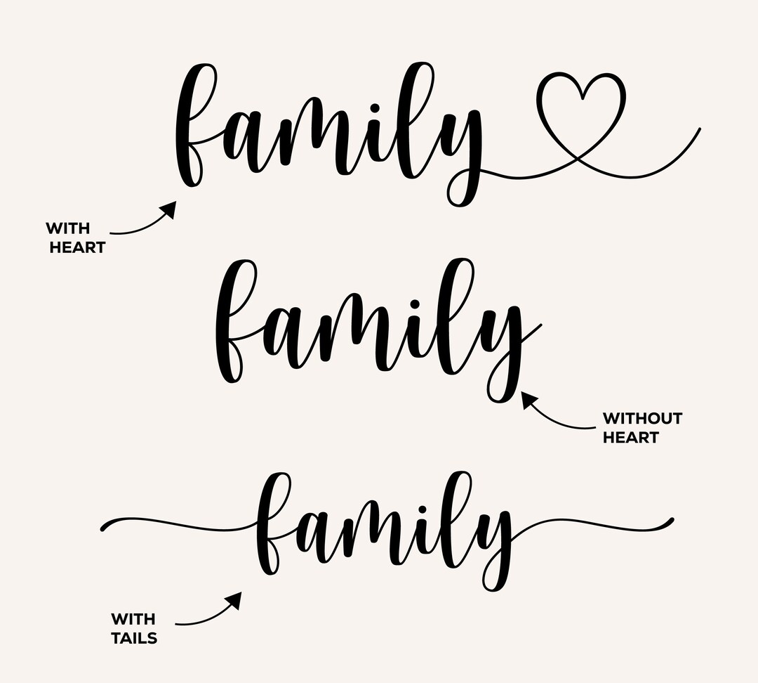 Custom Name Font With Heart Svg, Png, Jpg, Dxf, Pdf | Custom Script ...