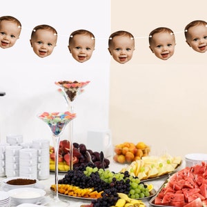 Custom Photo Face Bunting Banner Cutout Personalised Birthday Party ...