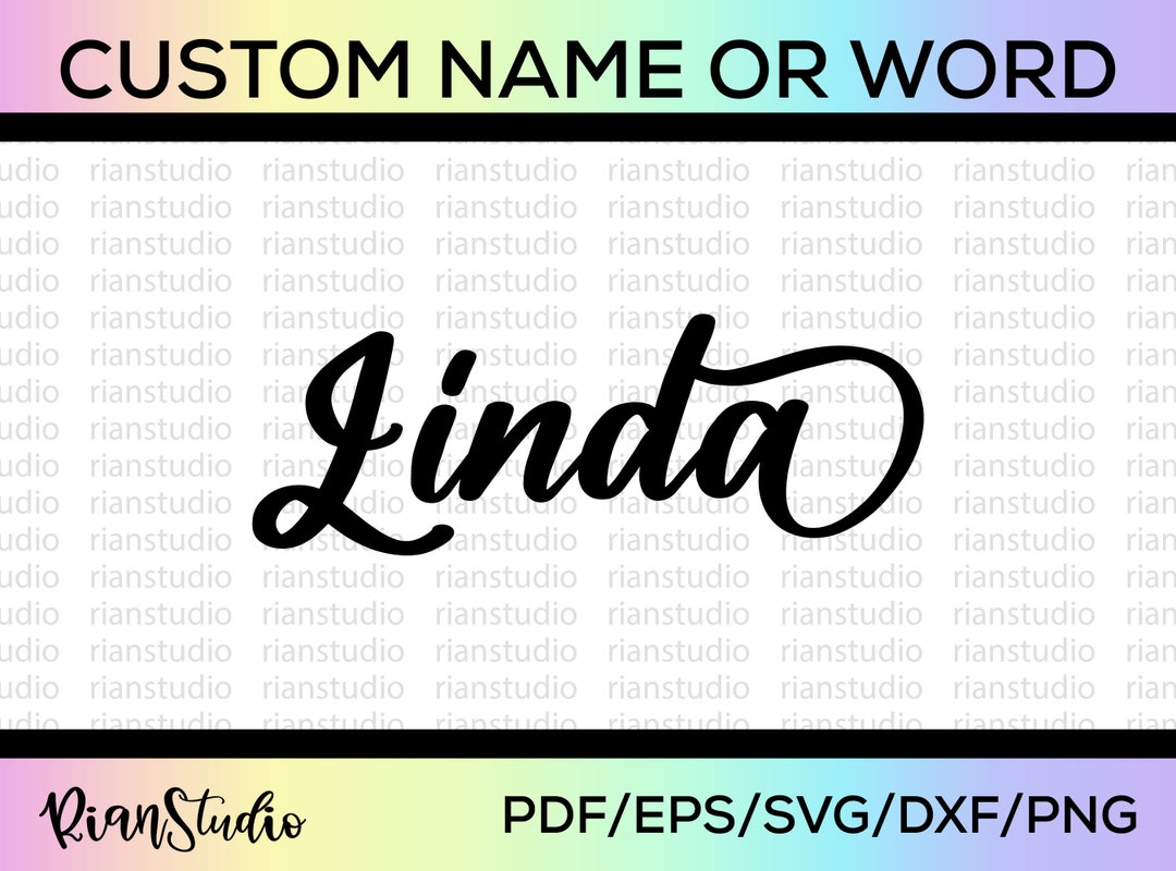 Custom Name SVG | Custom Name Calligraphy | Custom Name Cut File ...