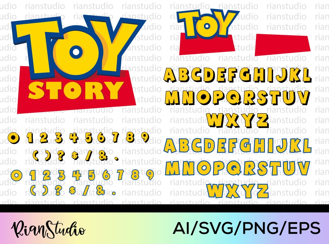 Toy Story FONT SVG Toy Story SVG Toy Story Alphabet Svg - Etsy