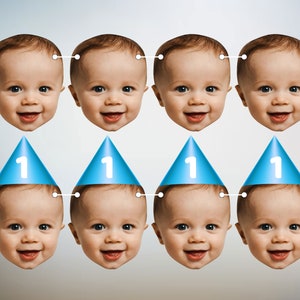 Custom Photo Face Bunting Banner Cutout Personalised Birthday Party ...