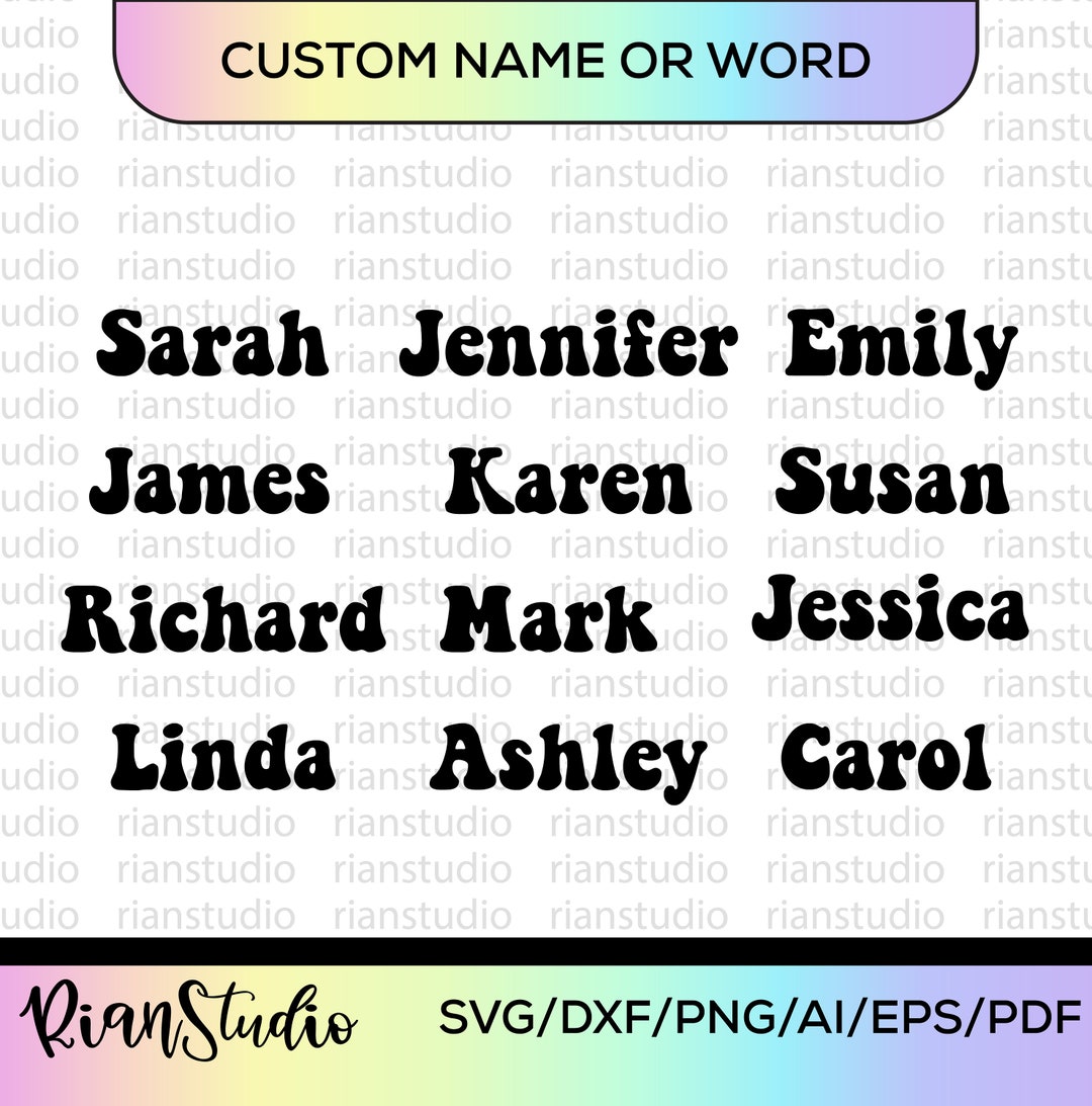 Custom Name SVG Custom Name Calligraphy Custom Name Cut File Custom ...