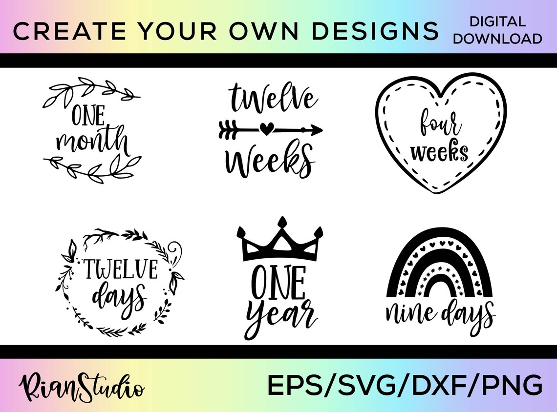 Baby Milestones SVG Bundle Onesie Svg Baby Milestones - Etsy Australia