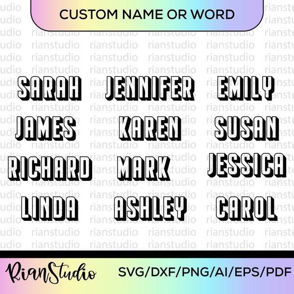 Name Svg - Etsy