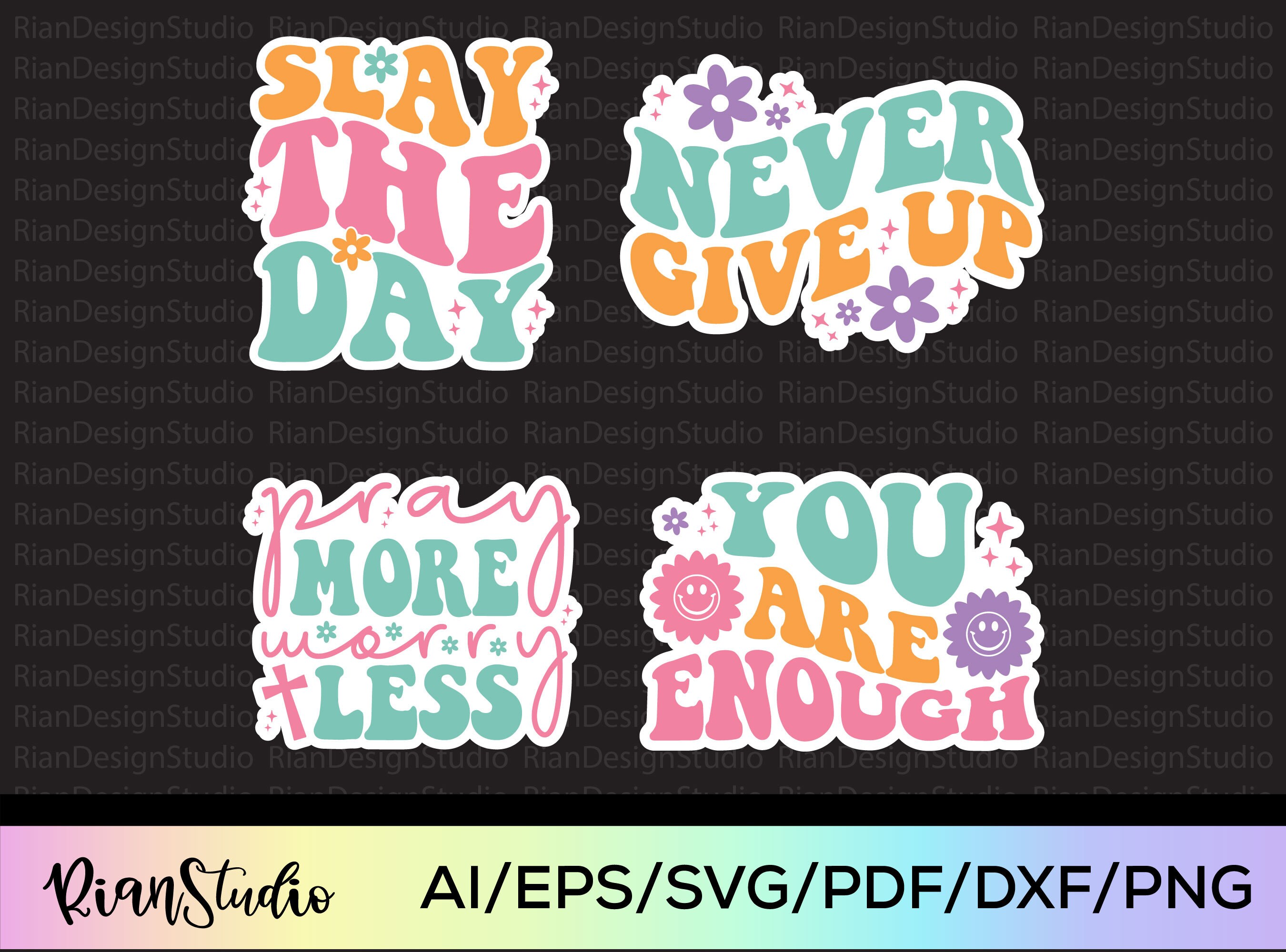 Boho Motivational Quotes Svg Png Sticker Bundle 15 Boho - Etsy UK