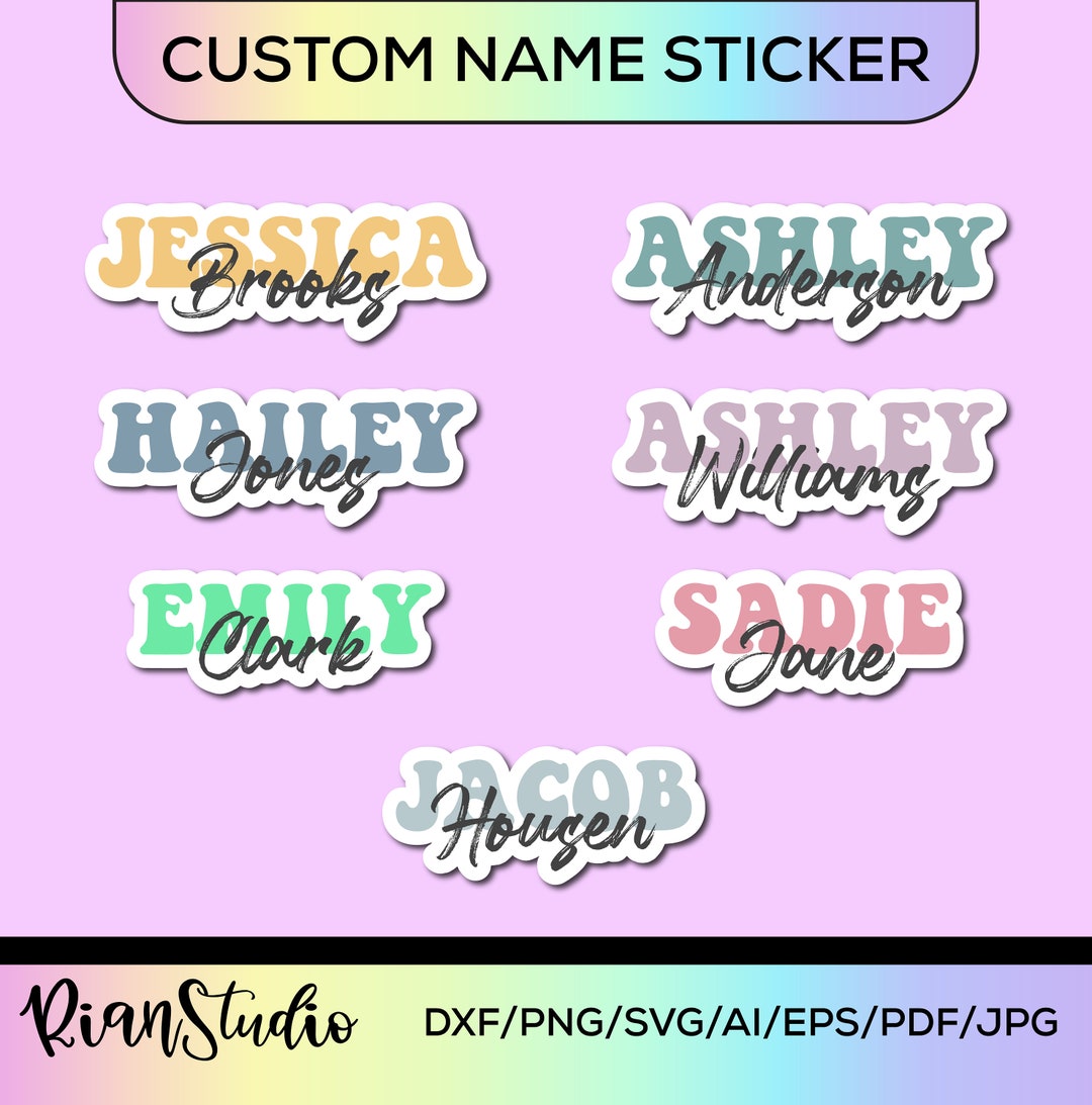 Personalized Name Sticker | Custom Name Sticker | Water Bottle Sticker ...
