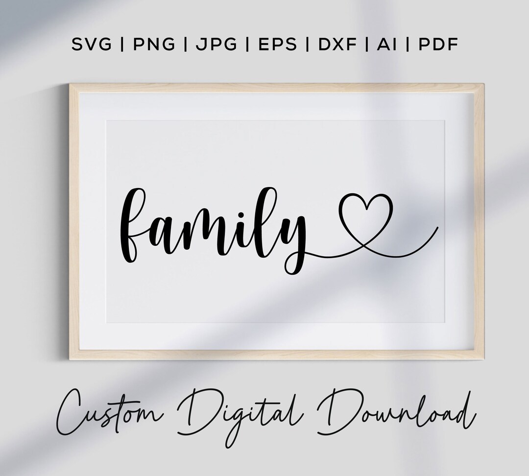 Custom Name Font With Heart Svg, Png, Jpg, Dxf, Pdf | Custom Script ...