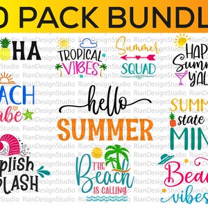 Summer SVG Bundle Hello Summer SVG Summer Time Svg Summer Saying Svg ...