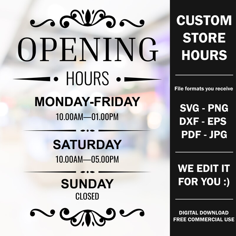 Svg File Store Hours - Etsy