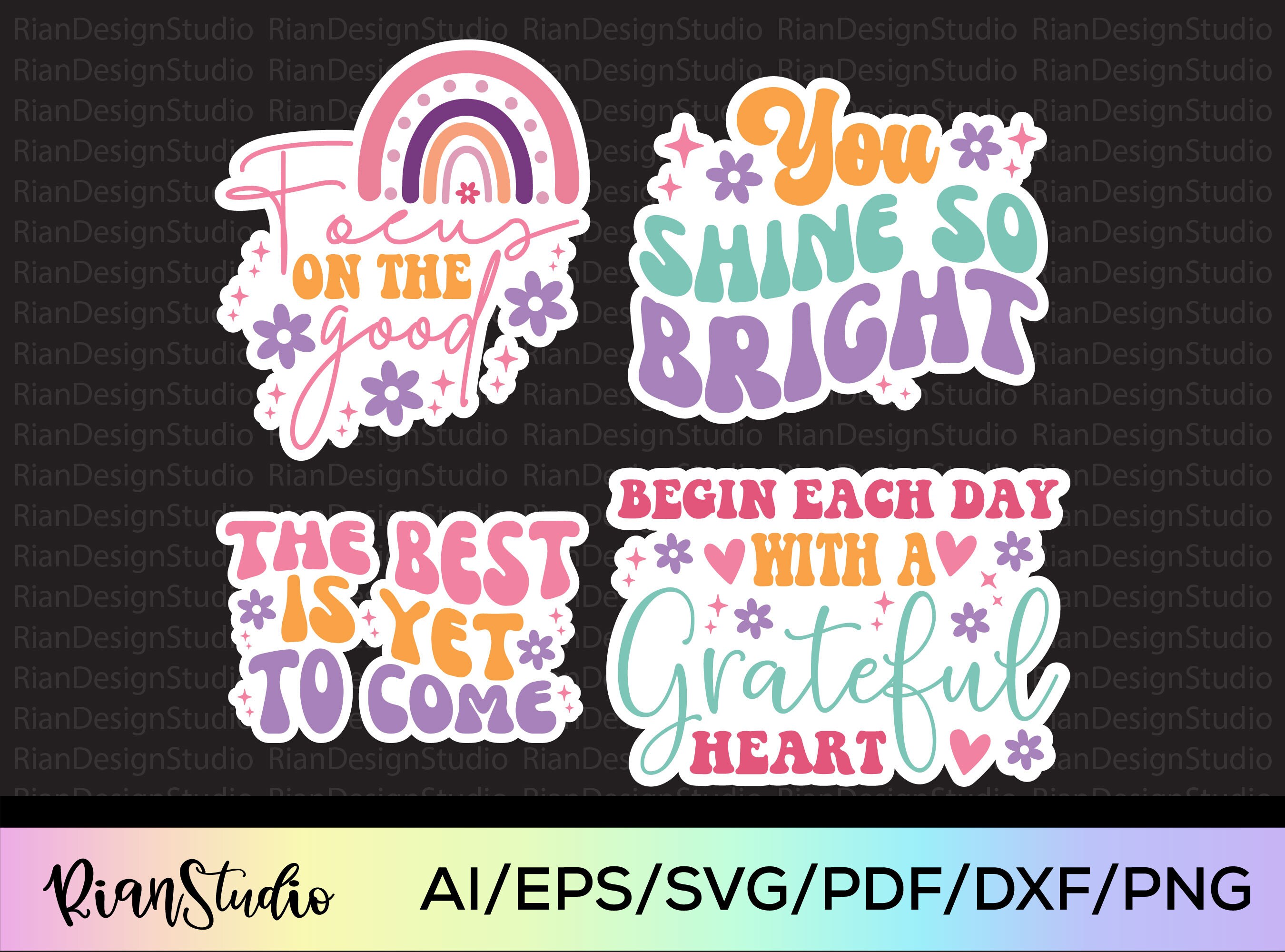Boho Motivational Quotes Svg Png Sticker Bundle 15 Boho - Etsy UK