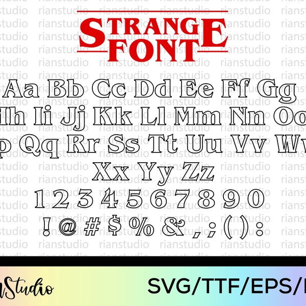 Stranger Tnings Font - Etsy