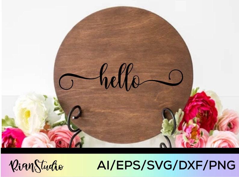 Hello Svg Door Mat Svg Hello Svg Bundle Hello Flourish - Etsy
