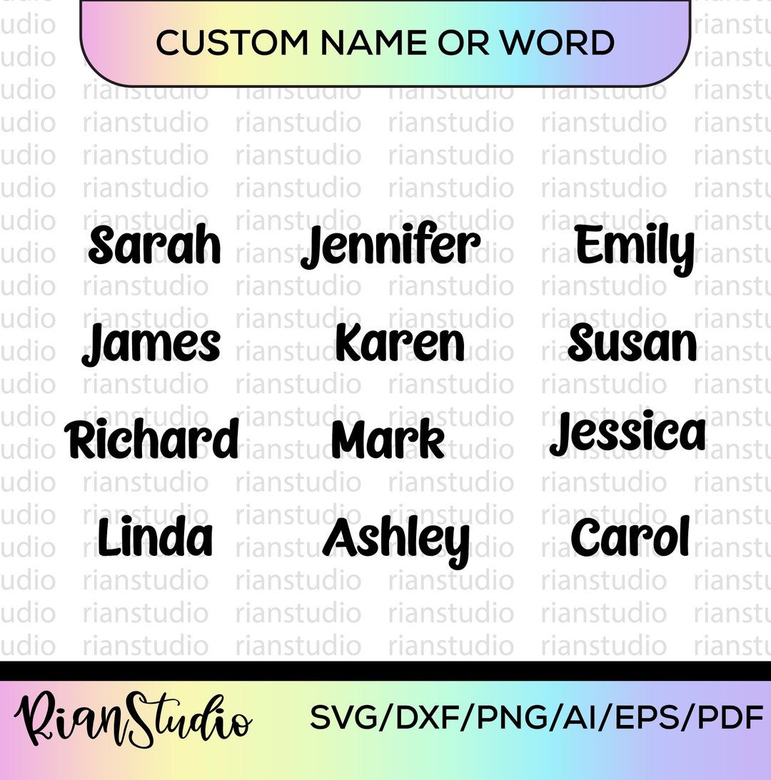 Custom Name SVG | Custom Name Calligraphy | Custom Name Cut File ...