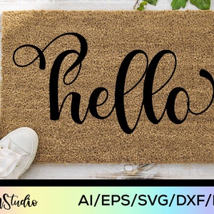 Hello Svg | Hello Svg Bundle | Hello Svg Hand Lettered | Hello Flourish ...