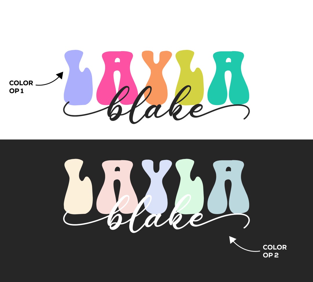 Custom Name Png Custom Name Svg First and Middle Name Svg Personalized ...