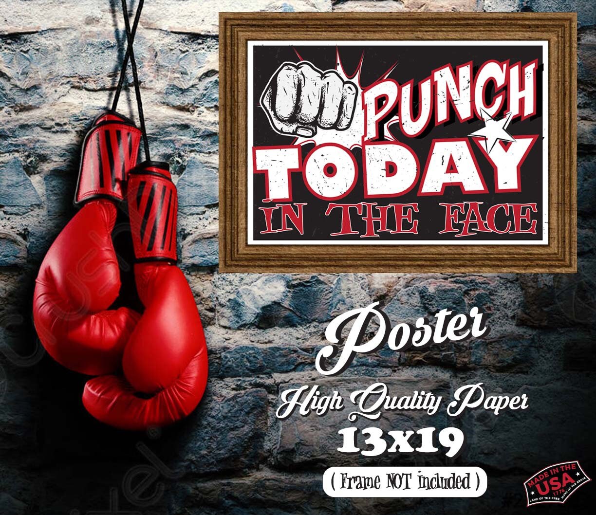 The original Punch Today in the Face Yard Sign It's Motivational and ...