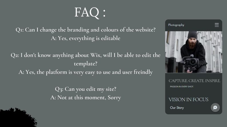 Wix Photography Portfolio Template | Modern Minimalist Website for ...
