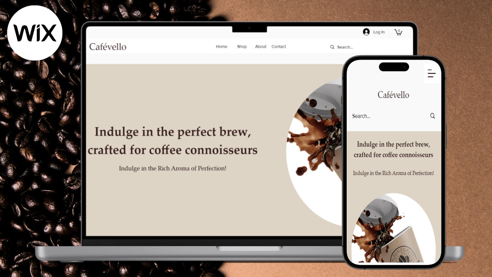 Coffee Shop Wix Website Template, Wix Coffee Shop, Coffee Shop Template ...