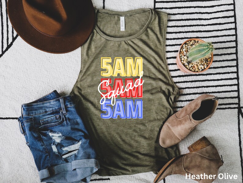 RETRO 5AM Squad Crossfit Tank Top for Women, Workout Tank for Women ...