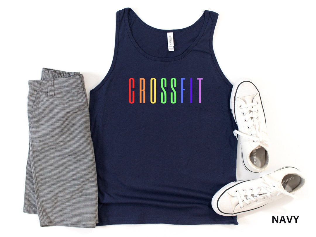 PRIDE LGBT Crossfit Tank Top for Men, Rainbow Workout Shirt, Gay ...