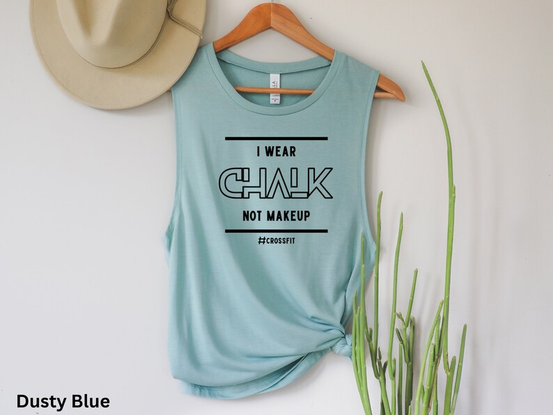 I Wear Chalk NOT Makeup Womens Crossfit Shirt, Womens Crossfit Tank Top ...