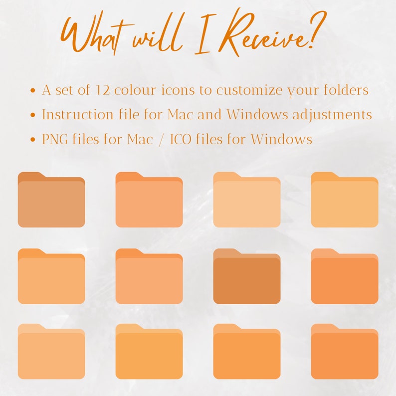 12 Peach Folder Icons Mac and Windows Customize Your - Etsy