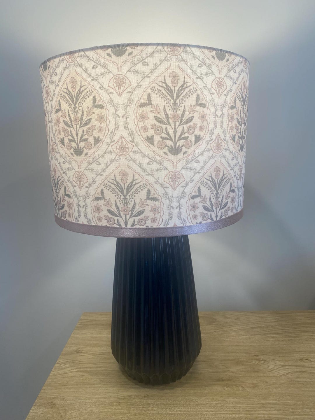 Cute Floral Lampshade Round Drum Pastel Color Lampshade 13.5x 10 Shabby ...