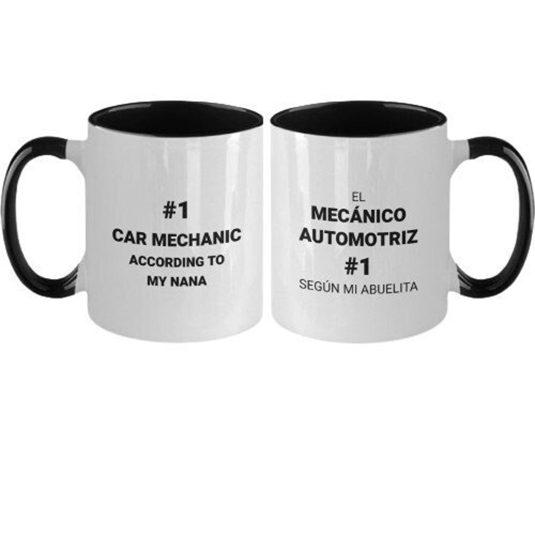 Auto Mechanic Gift Ideas for Men Car Enthusiast English Spanish Mug ...