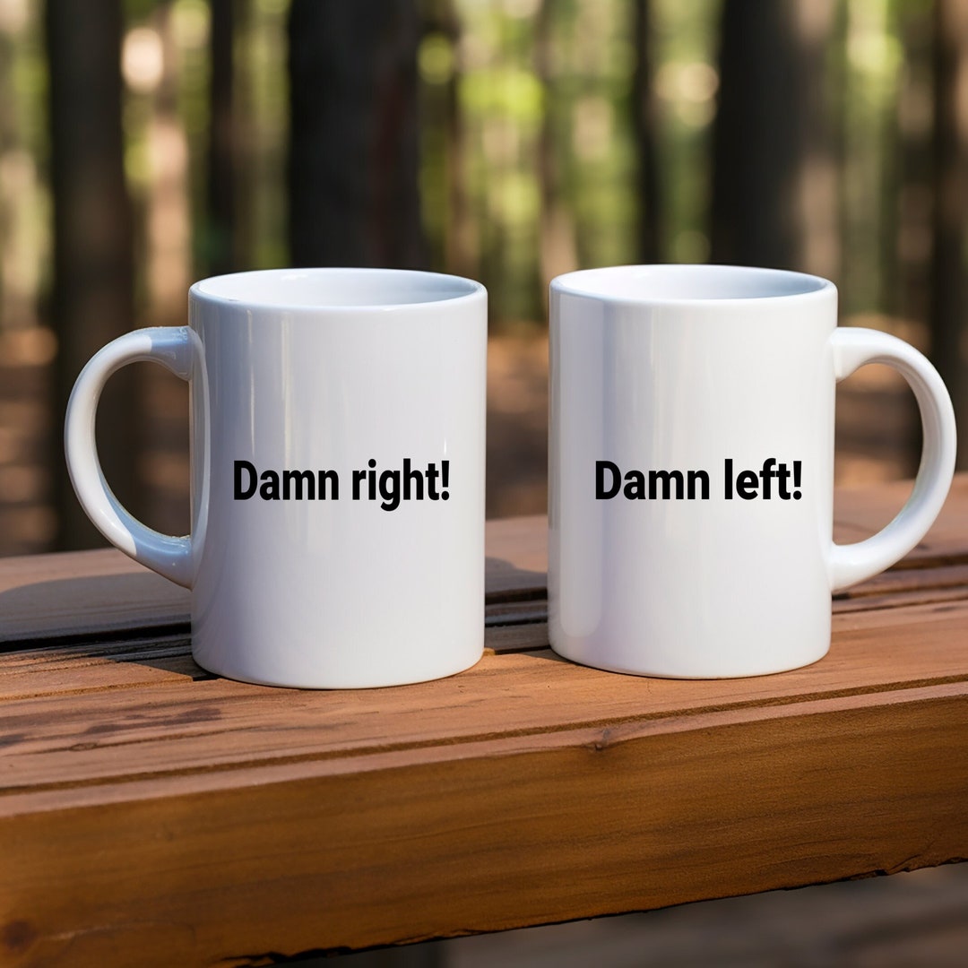 Coffee Mug for Right or Left Handed Person 2 Sided Novelty Mug for ...