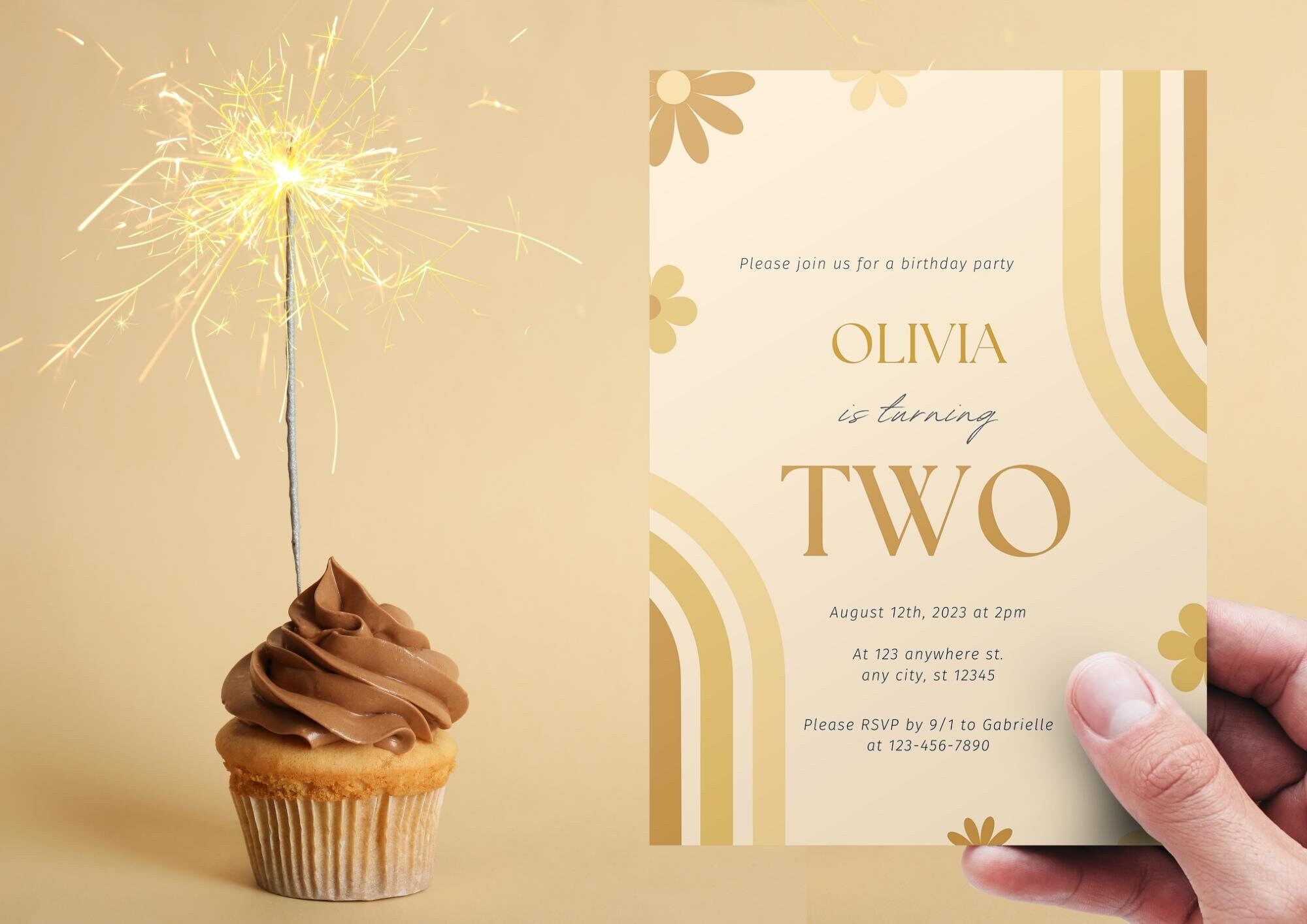 Boho Birthday Party Invitation Template Boho Invite for Kids Editable ...