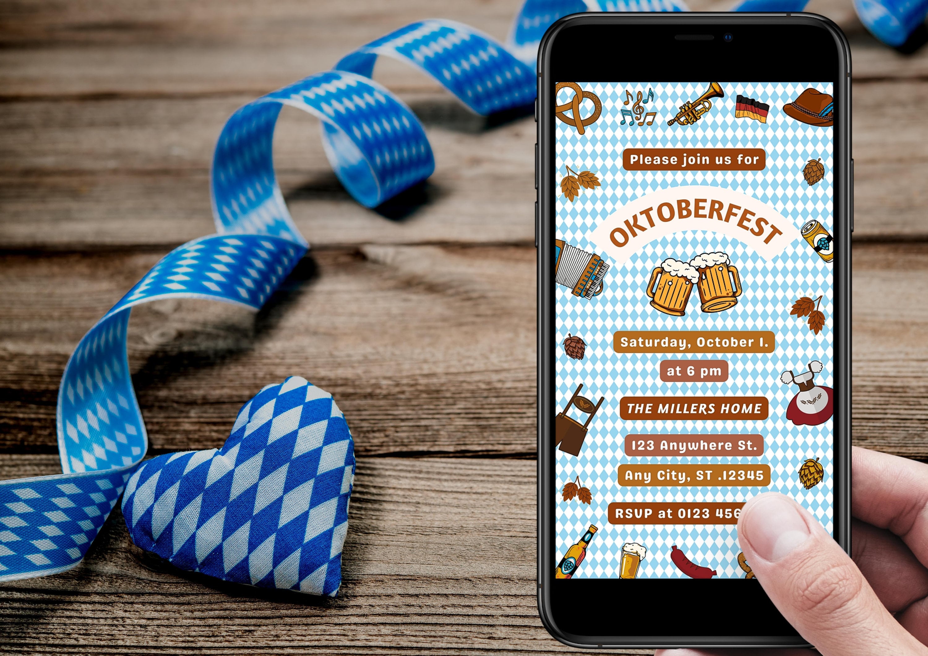 Editable Oktoberfest Invitation Template Whatsapp Oktoberfest - Etsy