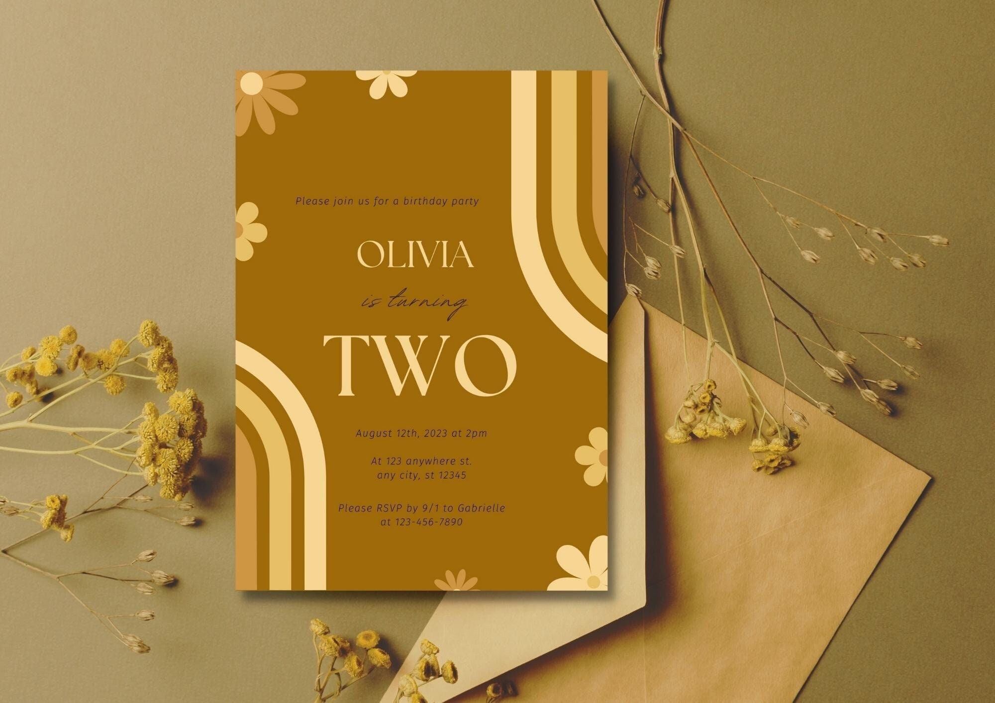 Boho Birthday Party Invitation Template Boho Invite for Kids Editable ...