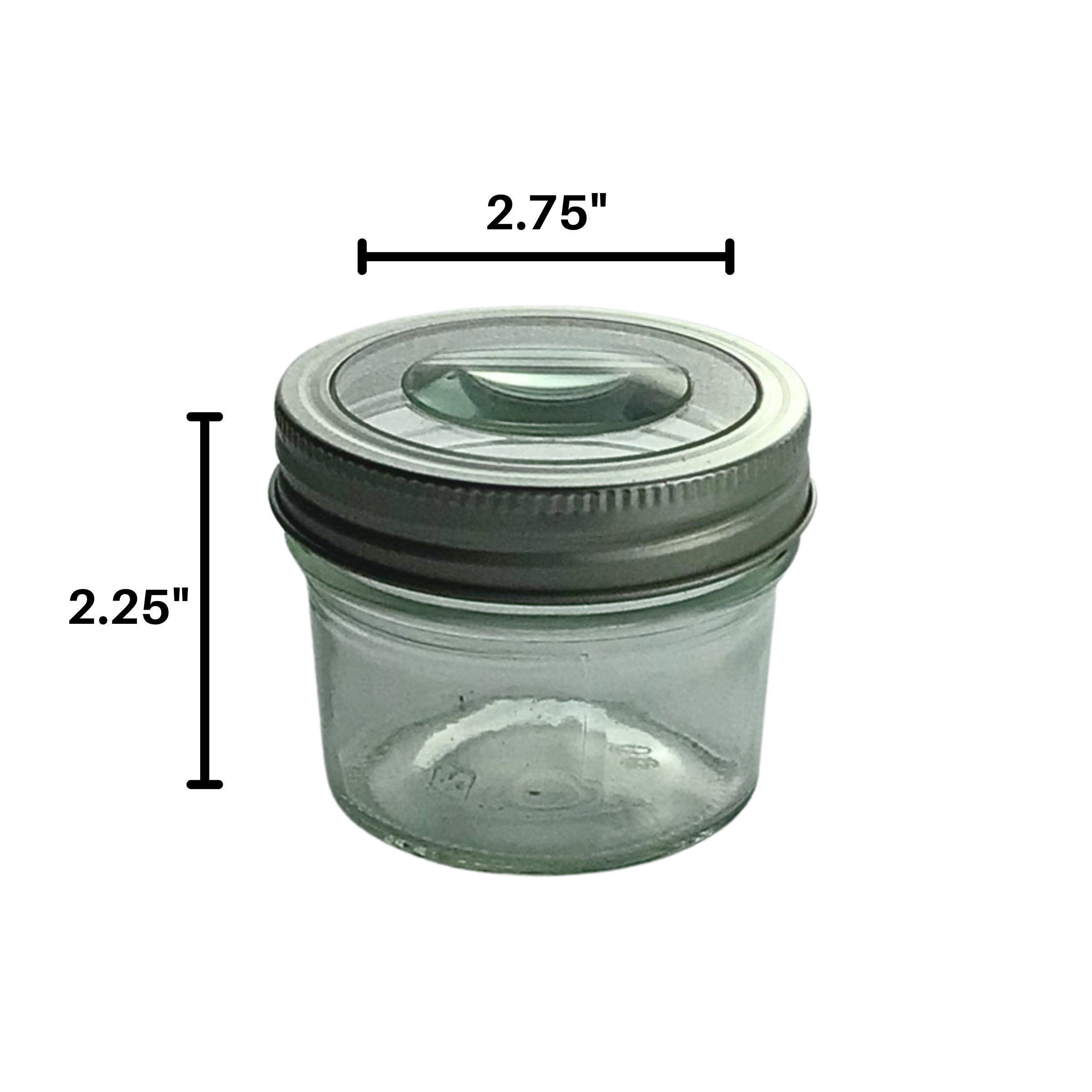 Glass Stash Jar or Spice Jars for Spice Rack, Magnified Glass Jar for ...