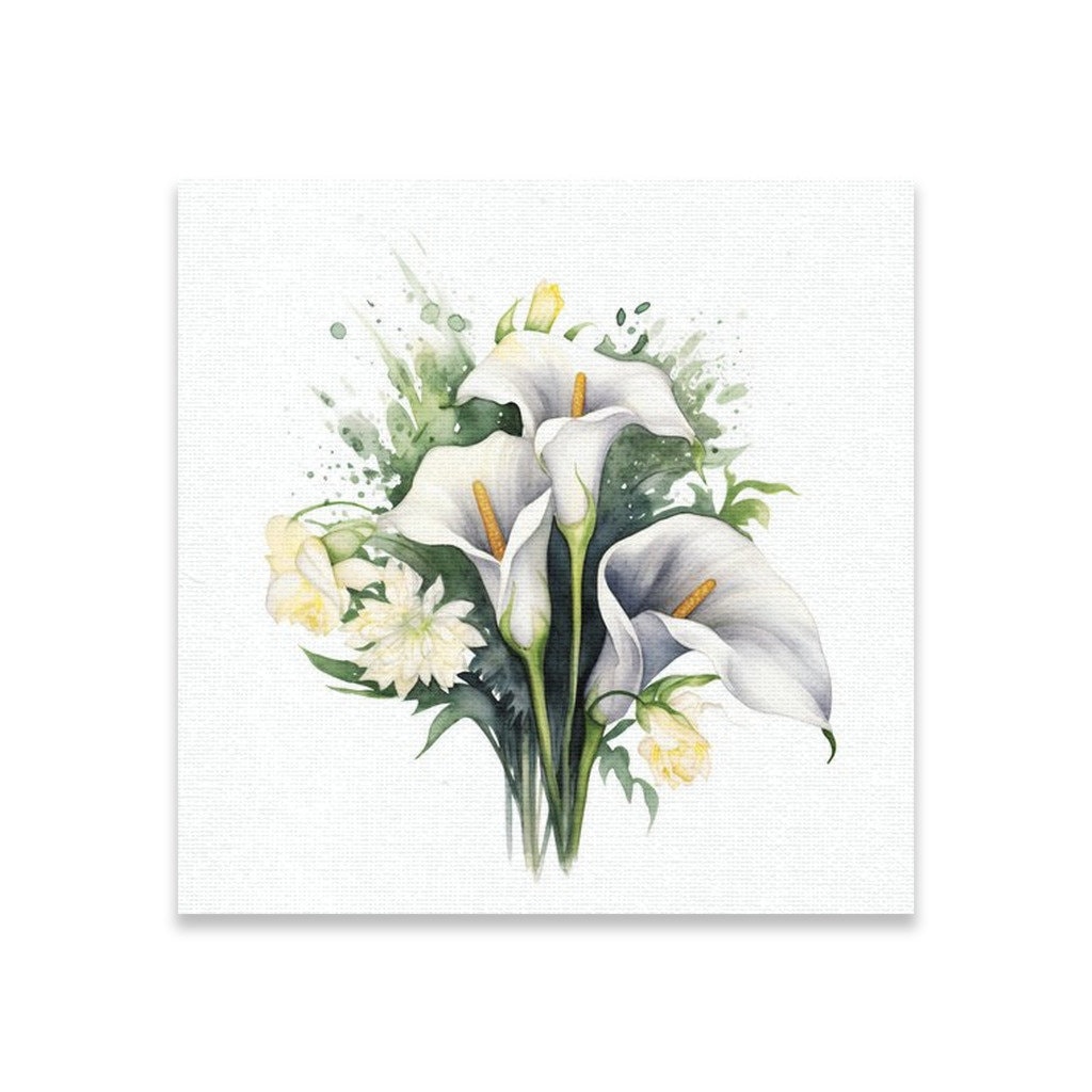 Calla Lily Canvas Wall Art White Flowers Watercolor Painting - Etsy