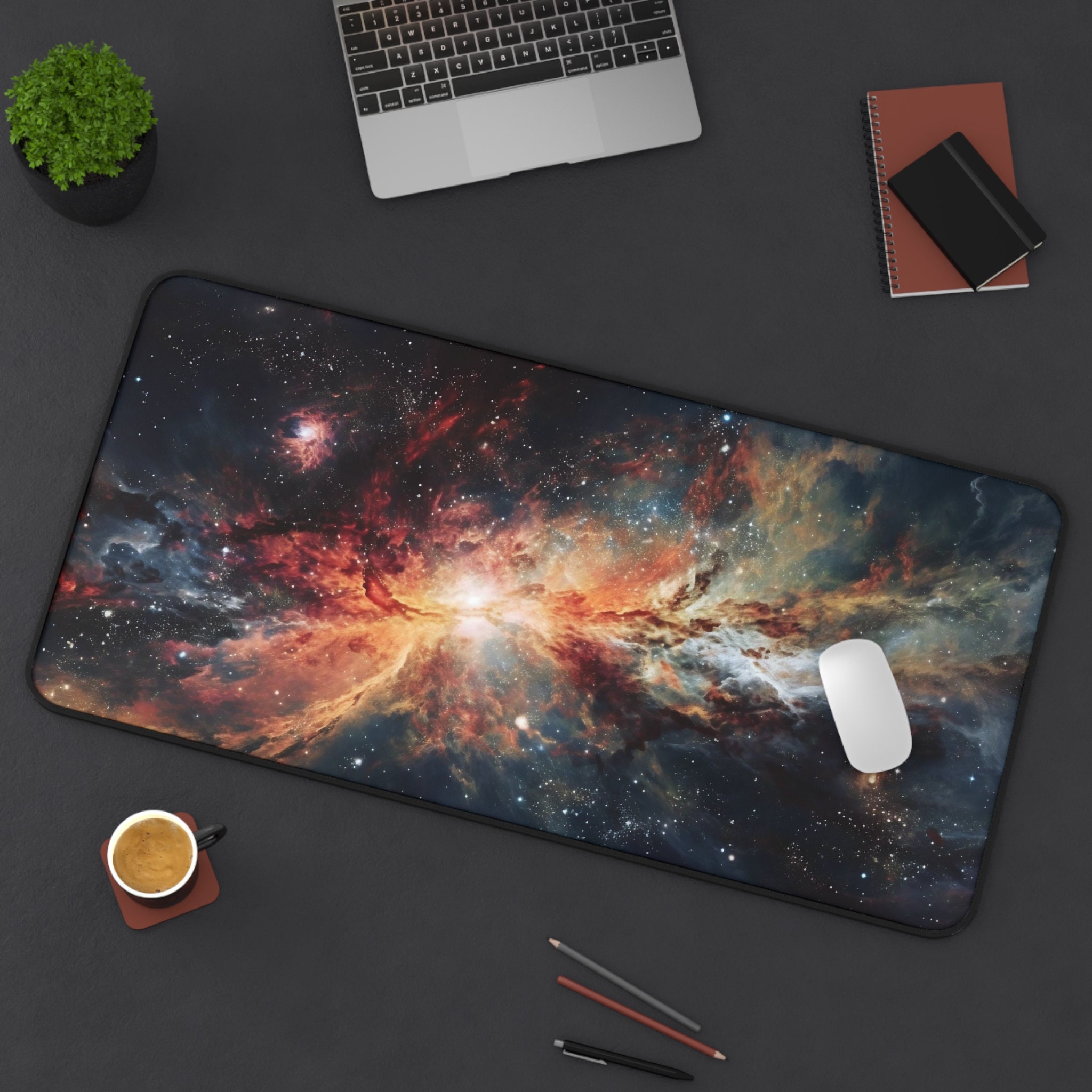 Nebula Desk Mat, Universe Desk Pad, Space Galactic Cosmic Workspace ...