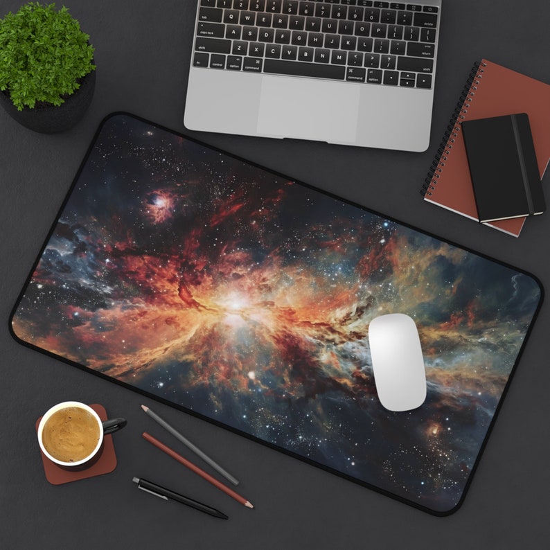 Nebula Desk Mat, Universe Desk Pad, Space Galactic Cosmic Workspace ...