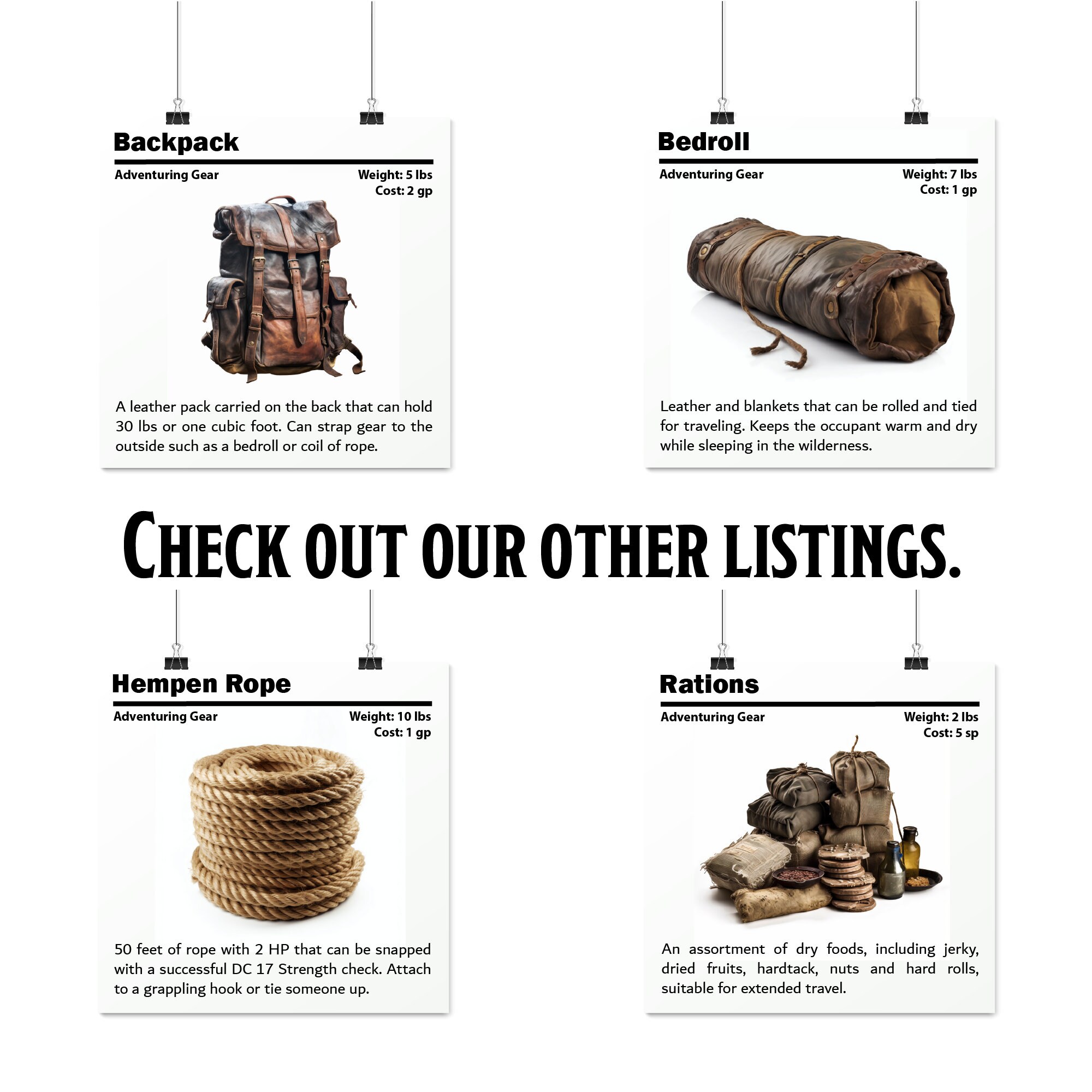 Dnd Poster Dnd Rations Poster D&D Poster Dungeon Master - Etsy