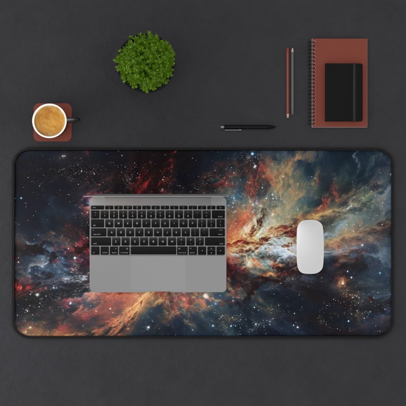 Nebula Desk Mat, Universe Desk Pad, Space Galactic Cosmic Workspace ...