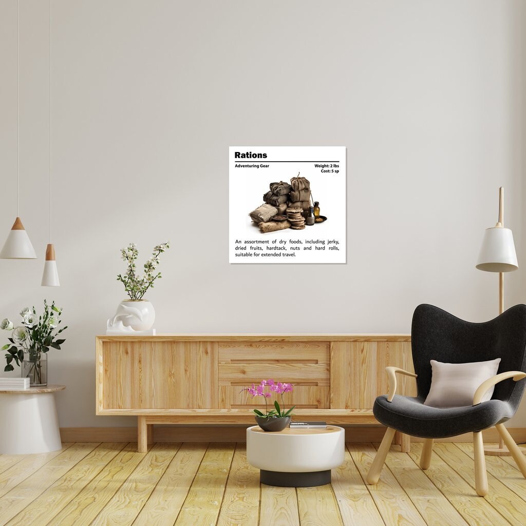 Dnd Poster Dnd Rations Poster D&D Poster Dungeon Master - Etsy