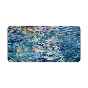 Water Ripples Desk Mat, Soothing Desk Pad, Calming Blue Mouse Pad, XL ...