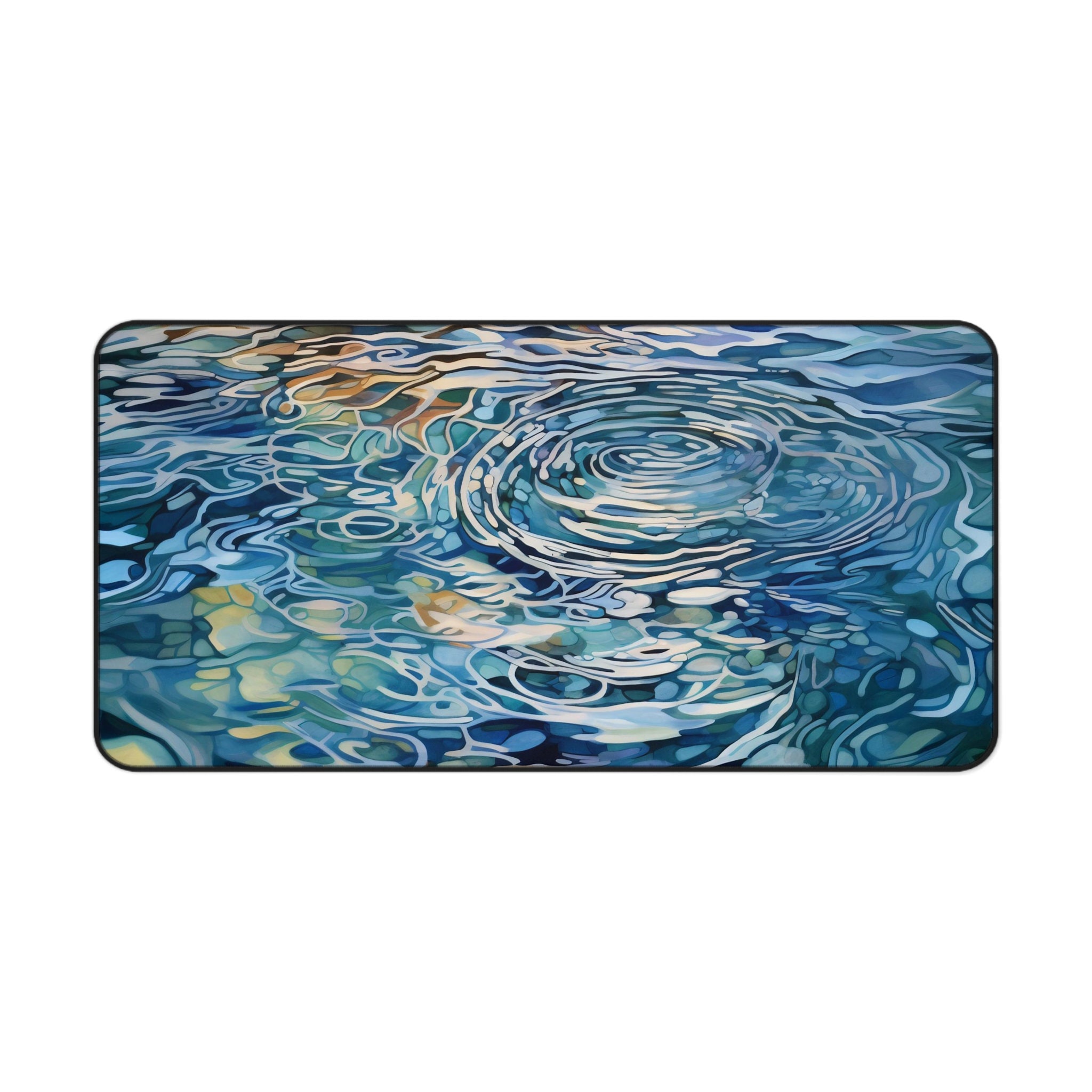 Water Ripples Desk Mat, Soothing Desk Pad, Calming Blue Mouse Pad, XL ...