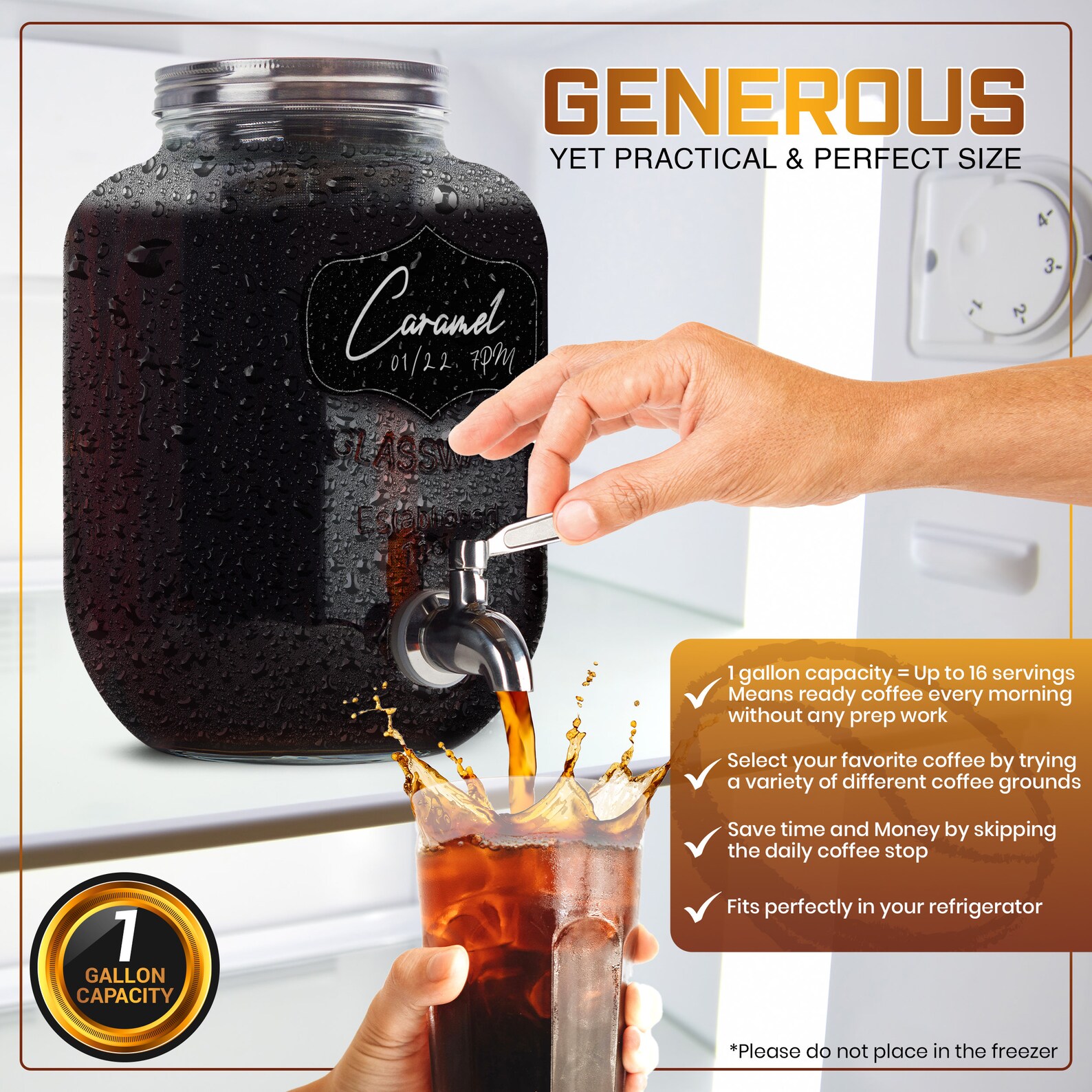 Cold Brew Maker 1 Gallon Cold Brew Coffee Maker Mason Jar - Etsy