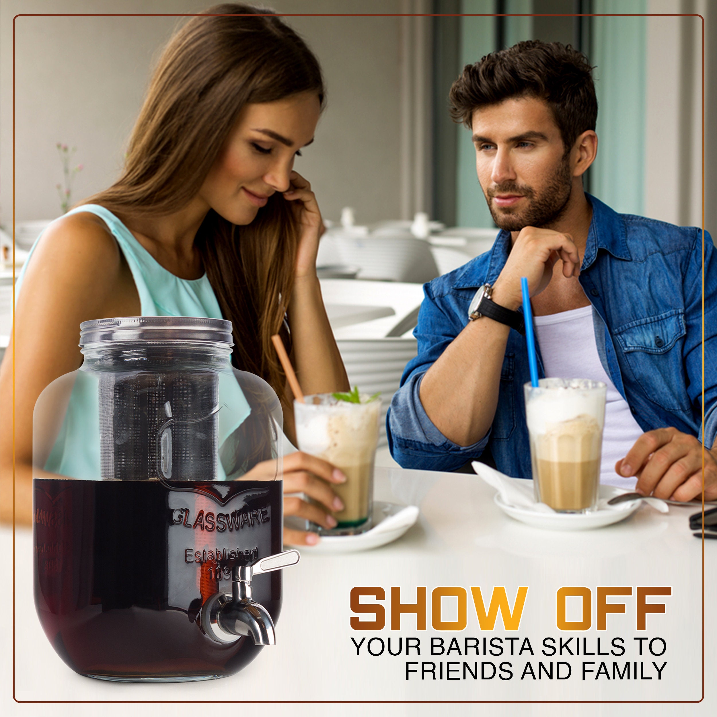 Cold Brew Maker 1 Gallon Cold Brew Coffee Maker Mason Jar - Etsy