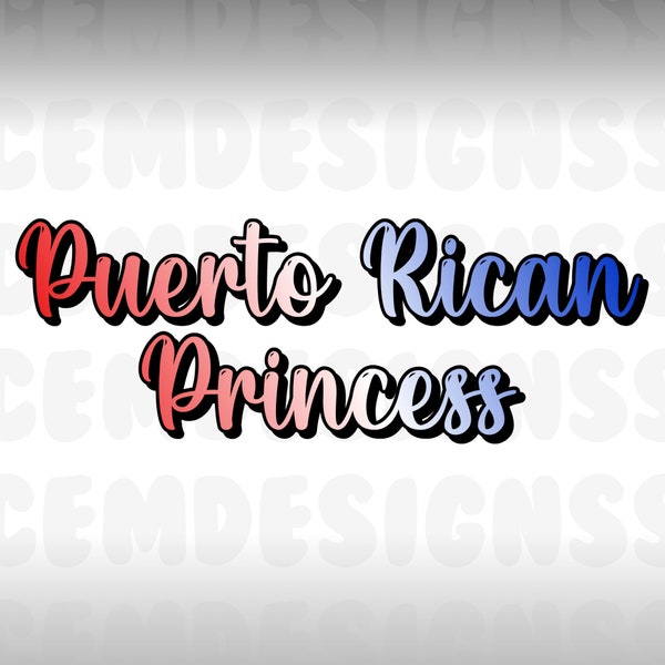 Puerto Rican Princess Svg - Etsy