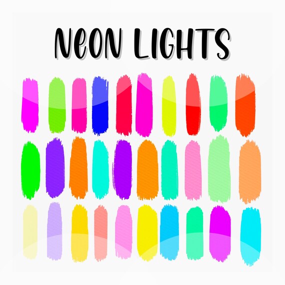 Procreate Color Palette Digital Download Neon Lights - Etsy
