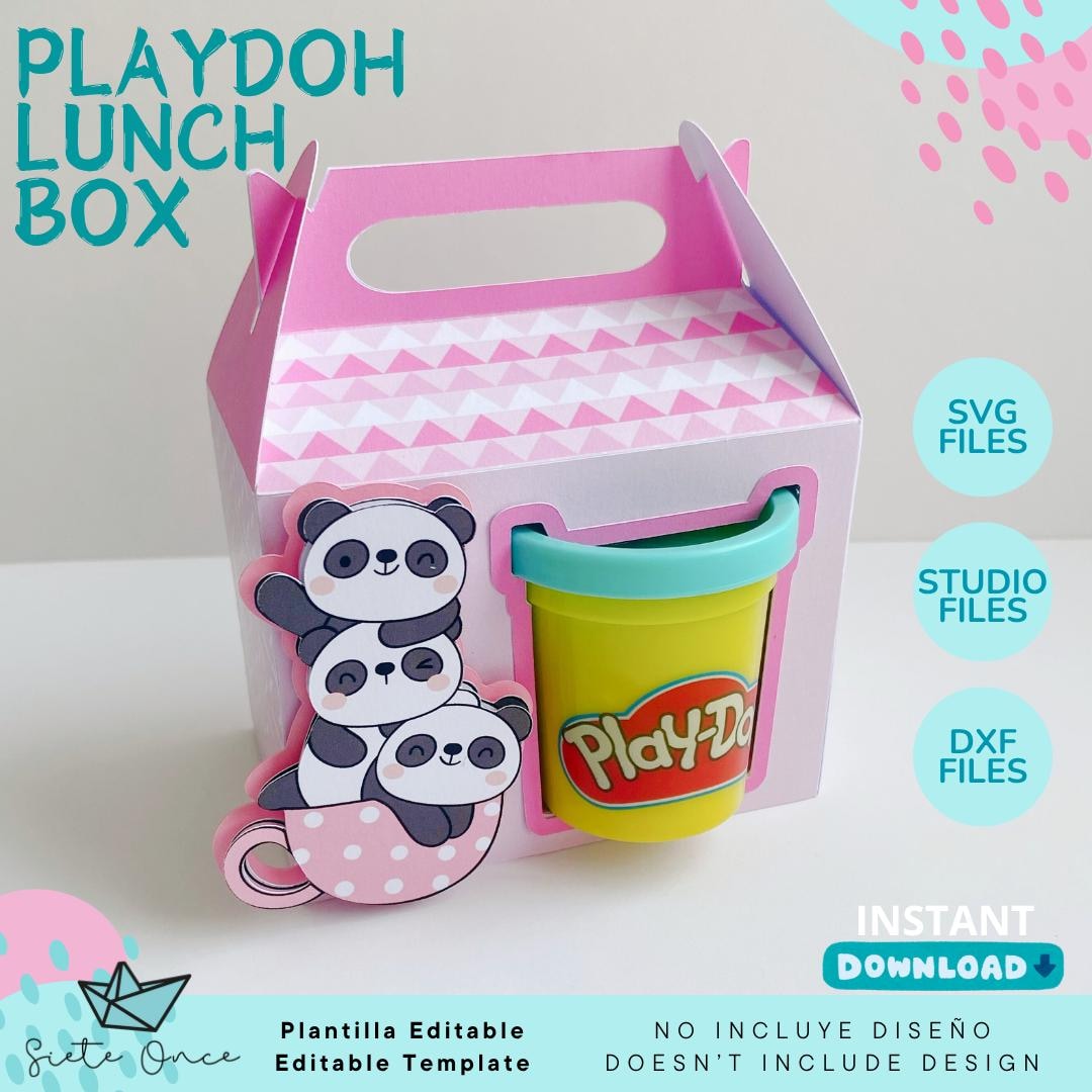 Playdoh Lunch Box • Playdoh Lunch Box Editable Template • SVG DXF ...