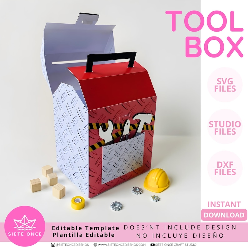 Tool Box Editable Template • Tool Box • SVG DXF STUDIO • Silhouette ...
