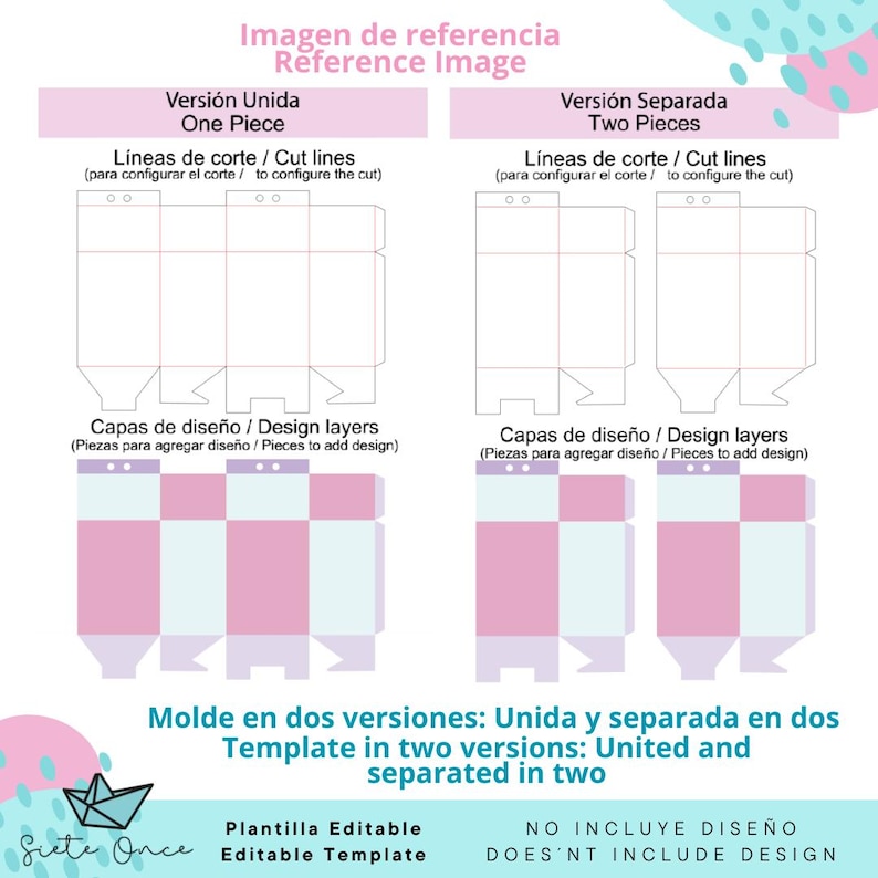 Box With Handles • Editable Template SVG DXF STUDIO • Cutting File for ...