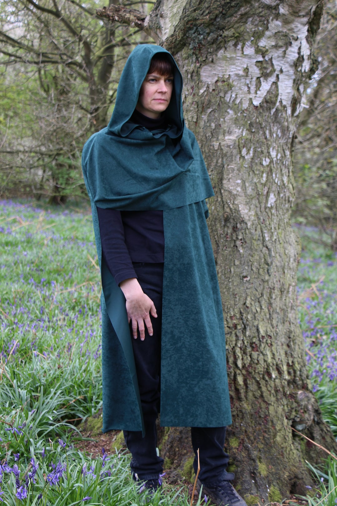 Adult Cape Cloak With Hood and Infinity Scarf for Archer Ranger Warrior ...